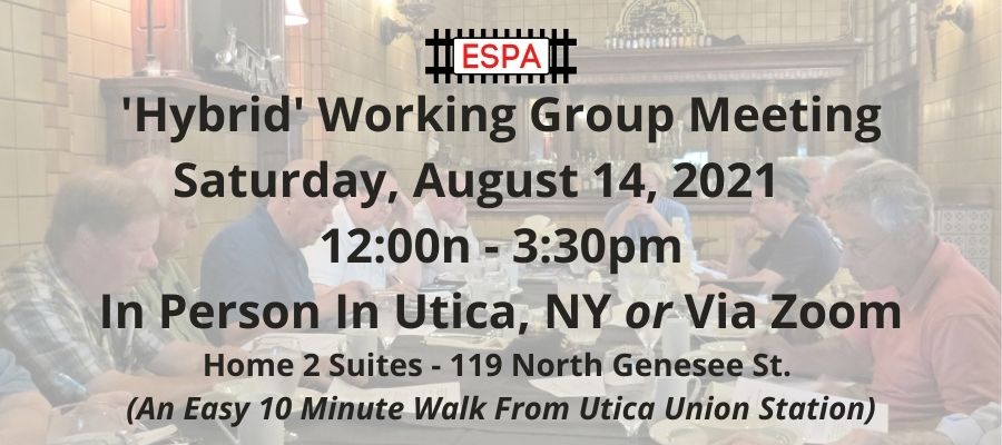 ESPA Working Group Meeting - August 14, 2021 - Empire State Passenger ...